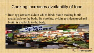 Aims and objectives of cooking | PPTX | Cooking | Food & Drink