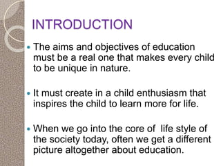 Aims And Objectives Of Education