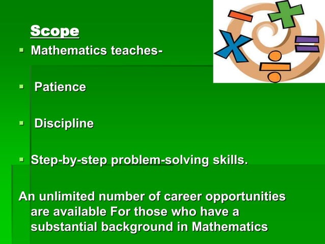 Aims and objectives of Mathematics. | PPT