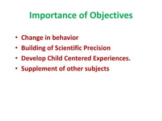 Aims and objectives of sciences | PPTX