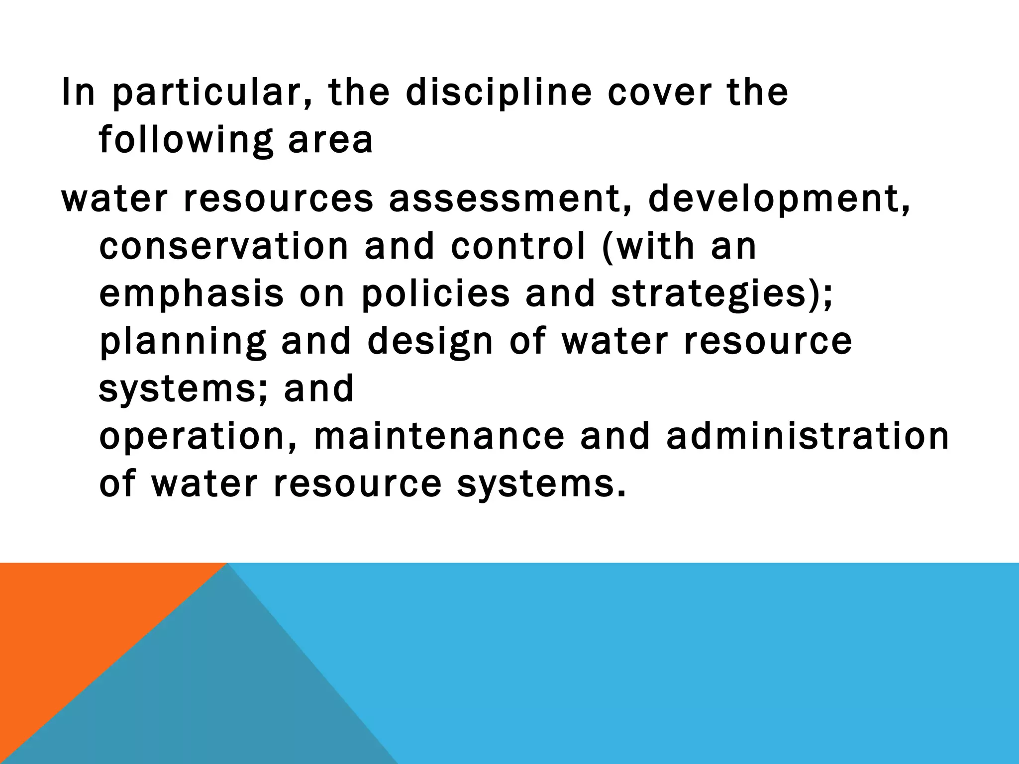 Aims and scope of Water Resource Management | PPT