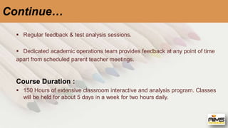 AIMS Tutorials Course Structure | PPT