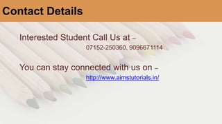 AIMS Tutorials Course Structure | PPT