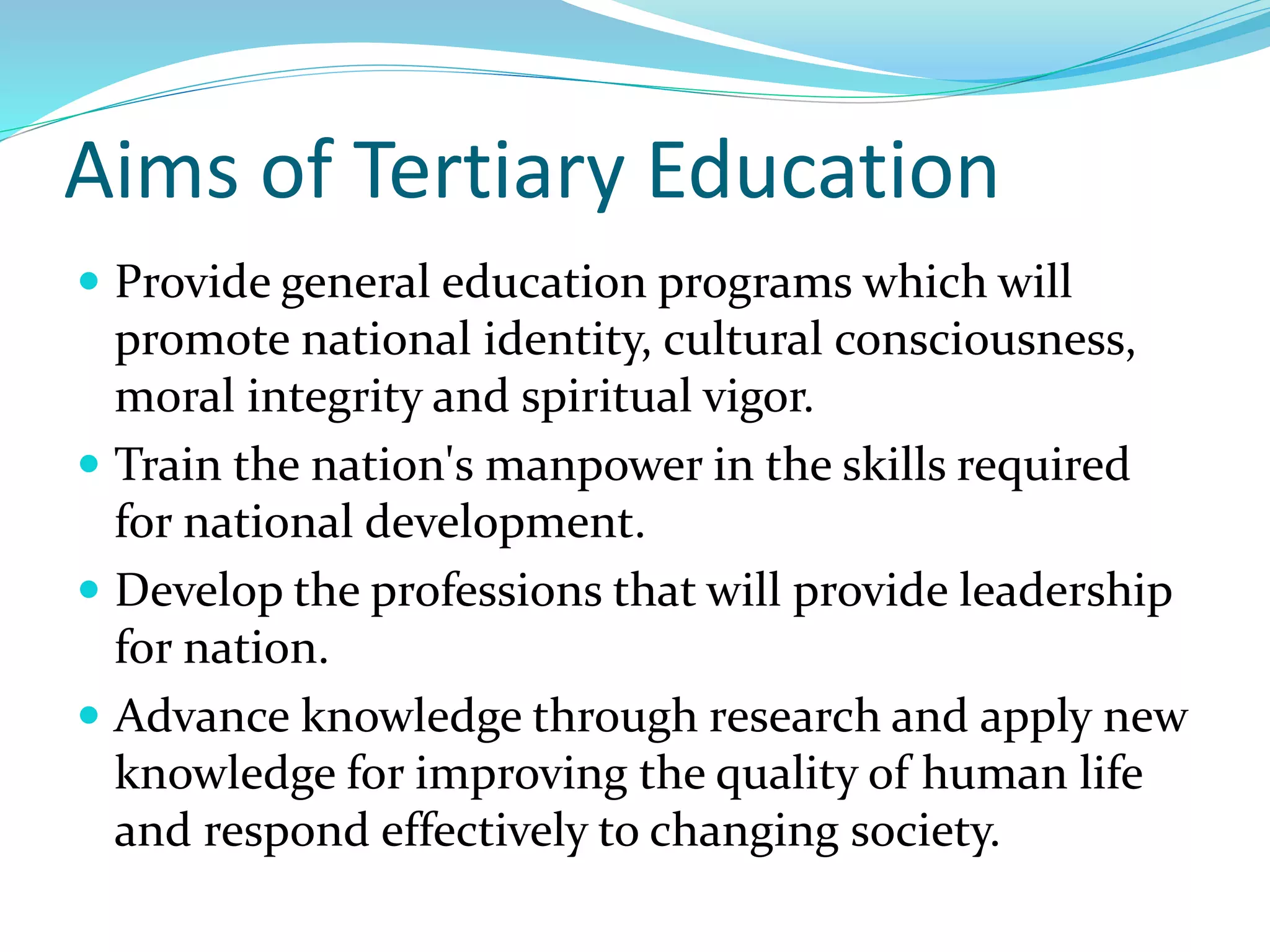 Aims, goals and objective purpose in curriculum development | PPTX