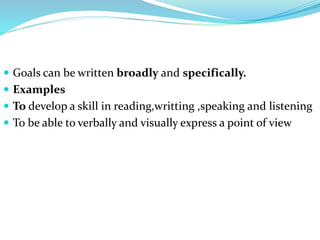 Aims, goals and objective purpose in curriculum development | PPTX