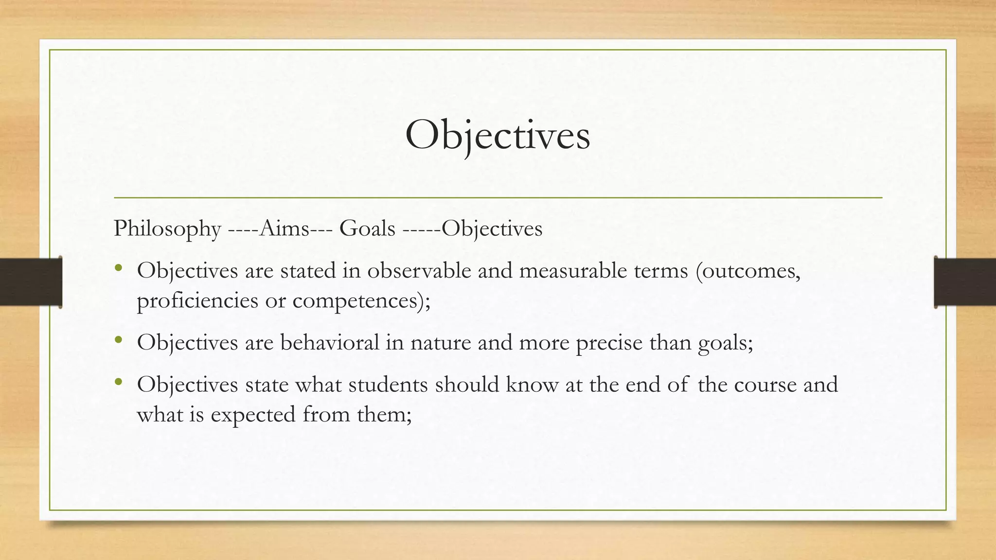 Aims, goals and objectives | PPTX