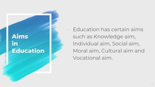 Aims in education | PPTX