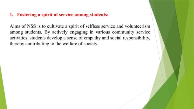 Aims & objectives of NSS,History of NSS pptx | PPTX