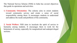 Aims & objectives of NSS,History of NSS pptx | PPTX