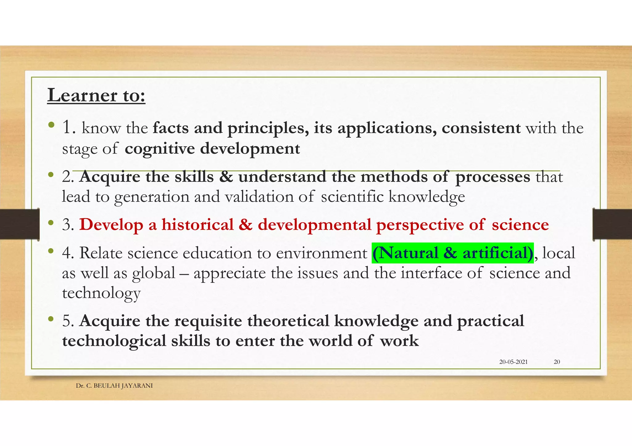 Aims & objectives of teaching biological science | PDF
