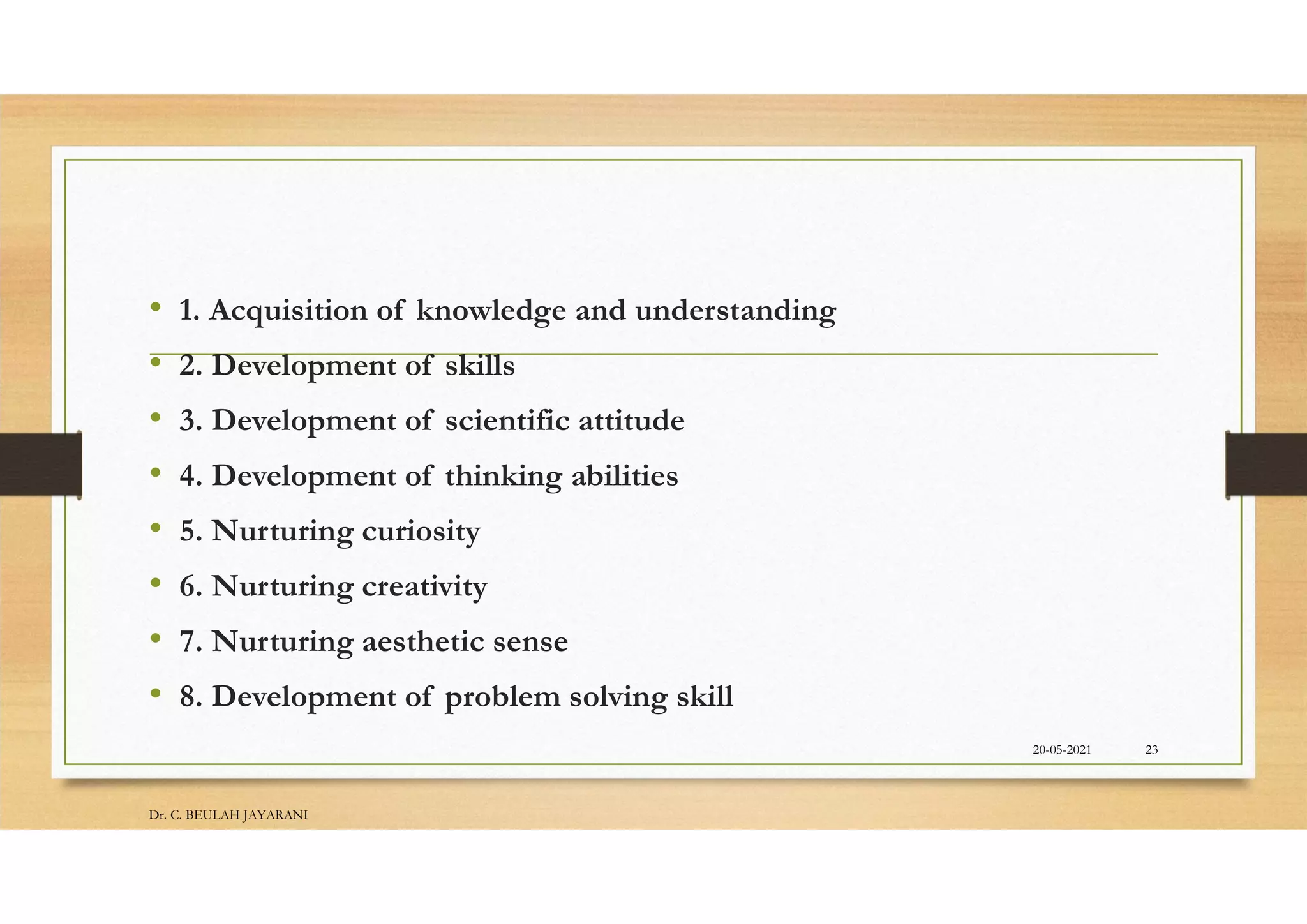 Aims & objectives of teaching biological science | PDF