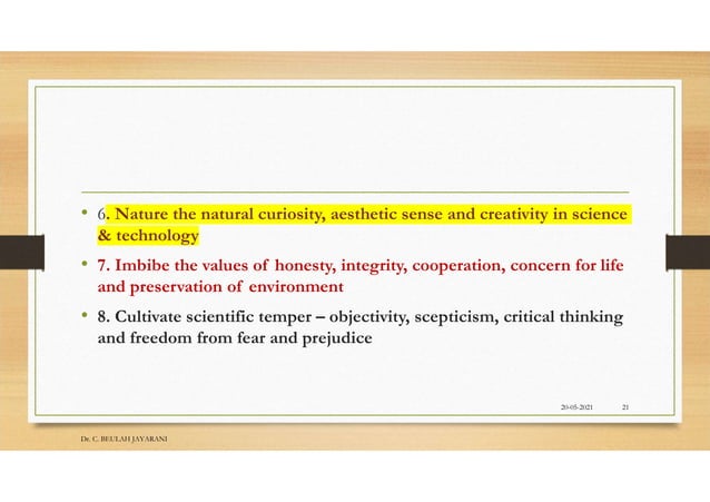 Aims & objectives of teaching biological science | PDF