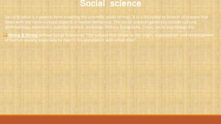 Aims & objectives of Teaching Social Science | PPTX