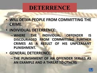 Aims of punishment - criminal law in malaysia | PPTX