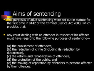 Aims Of Sentencing | PPT
