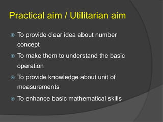 Aims of teaching mathematics | PPTX