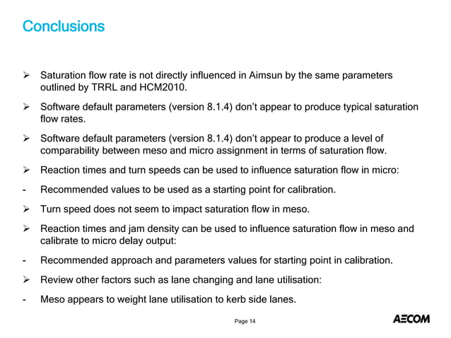Aimsun saturadion flow rate calibration | PPTX | Physics | Science