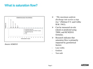 Aimsun saturadion flow rate calibration | PPTX
