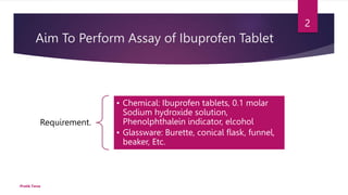 Aim To Perform Assay of Ibuprofen Tablet.pptx