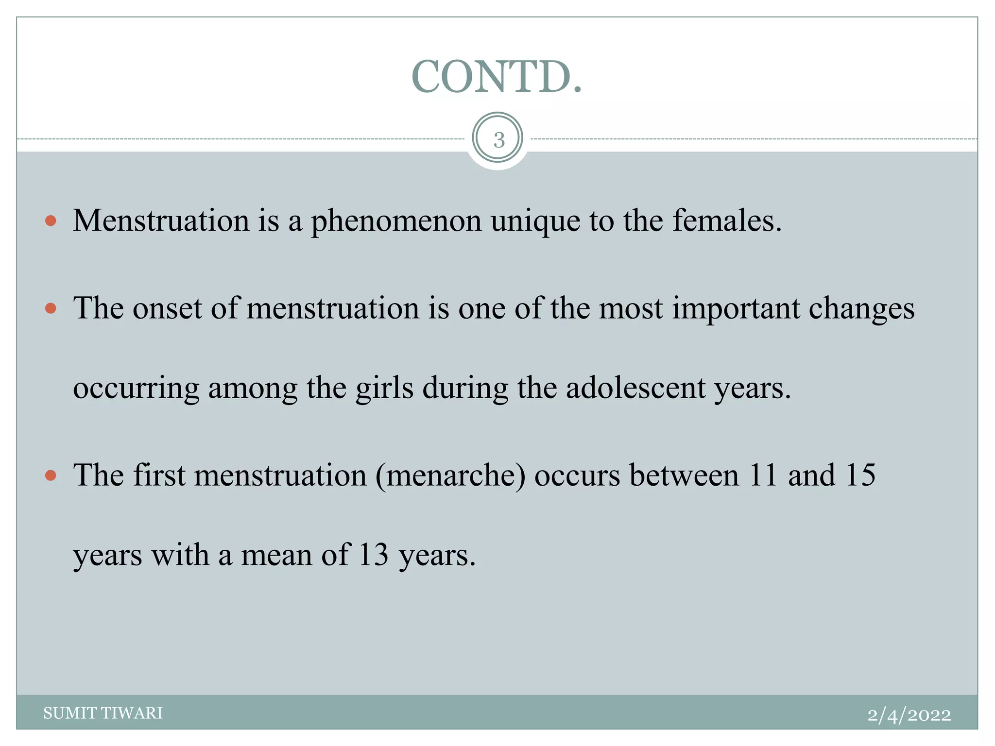 Aim :- To study in detail about menstural hygiene. | PPTX