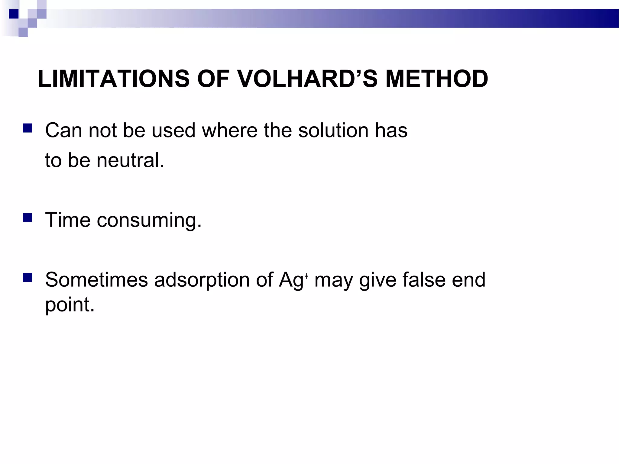 Volhard`s Method | PPT