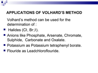 Volhard`s Method | PPT