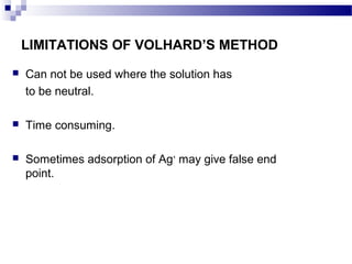 Volhard`s Method | PPT