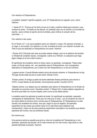 AIN - 03 - 22 - PREGUNTA - QUE SIGNIFICA - SED SANTOS PORQUE YO SOY ...