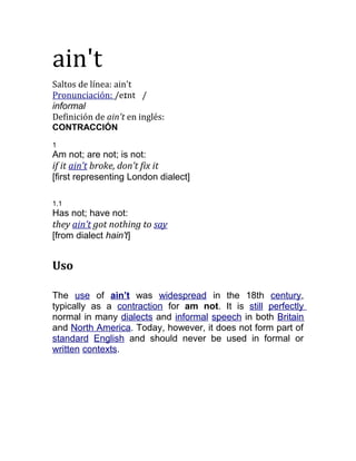 Ain' t | PDF