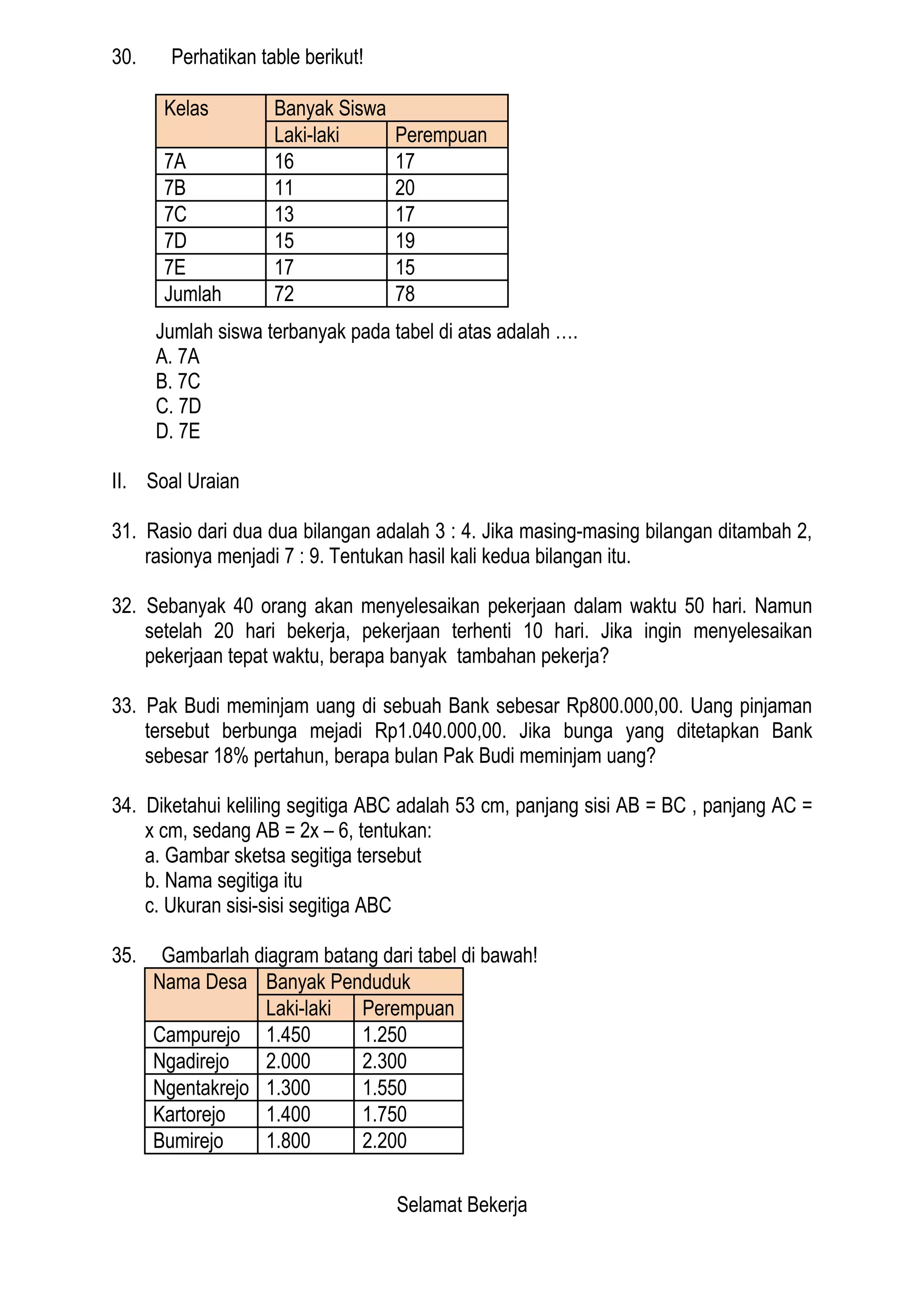 Ainamulyana.blogspot.com matematika kelas 7 k13 | PDF