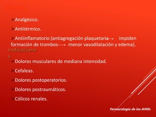aines, farmacologia, farmacocinetica.... | PPT