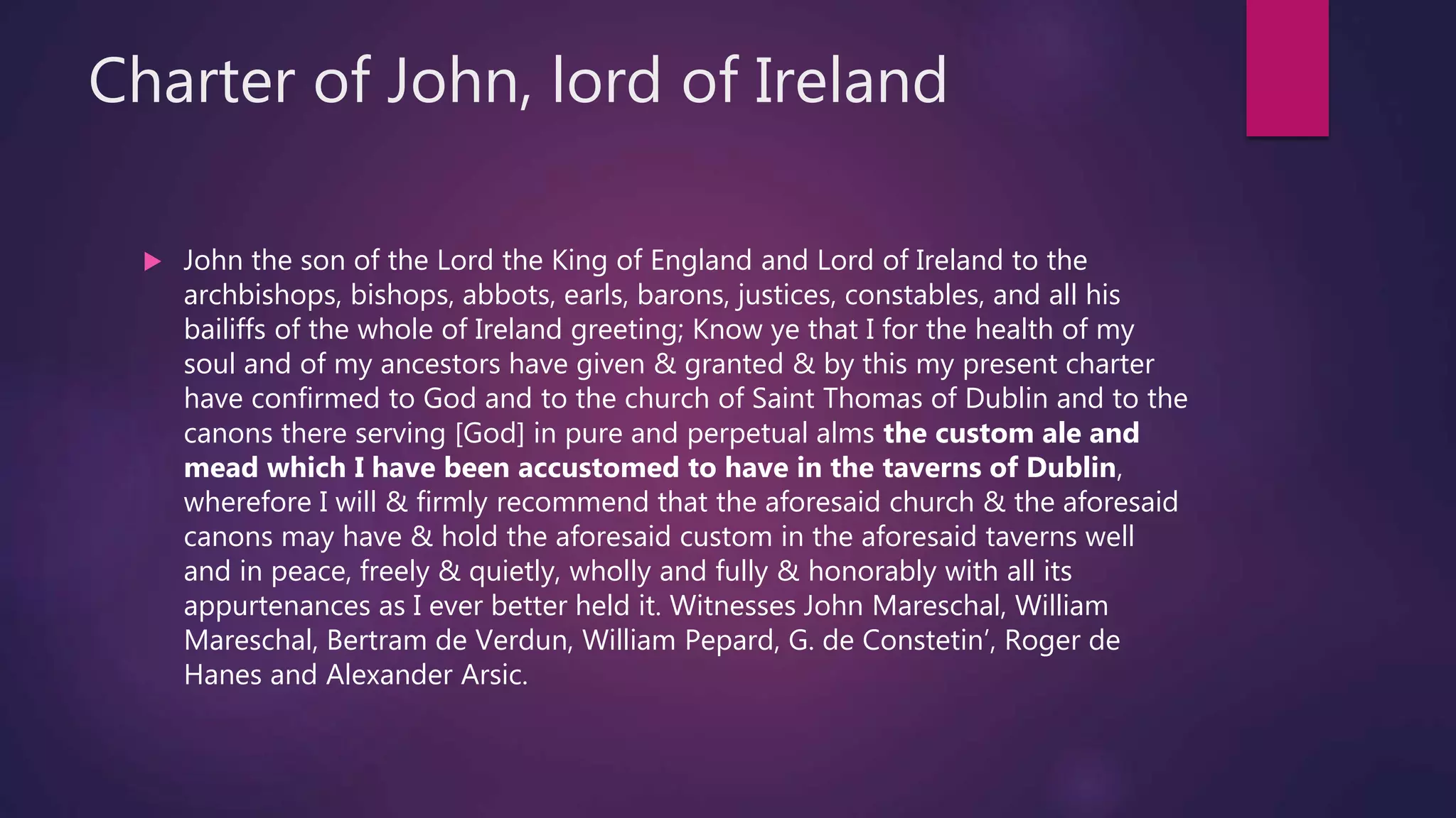 Áine Foley. St Thomas’ Abbey and the City of Dublin in the late ...