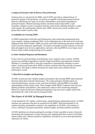 AI-NOC: The Smart Solution for MSPs’ 24/7 Network Monitoring | PDF