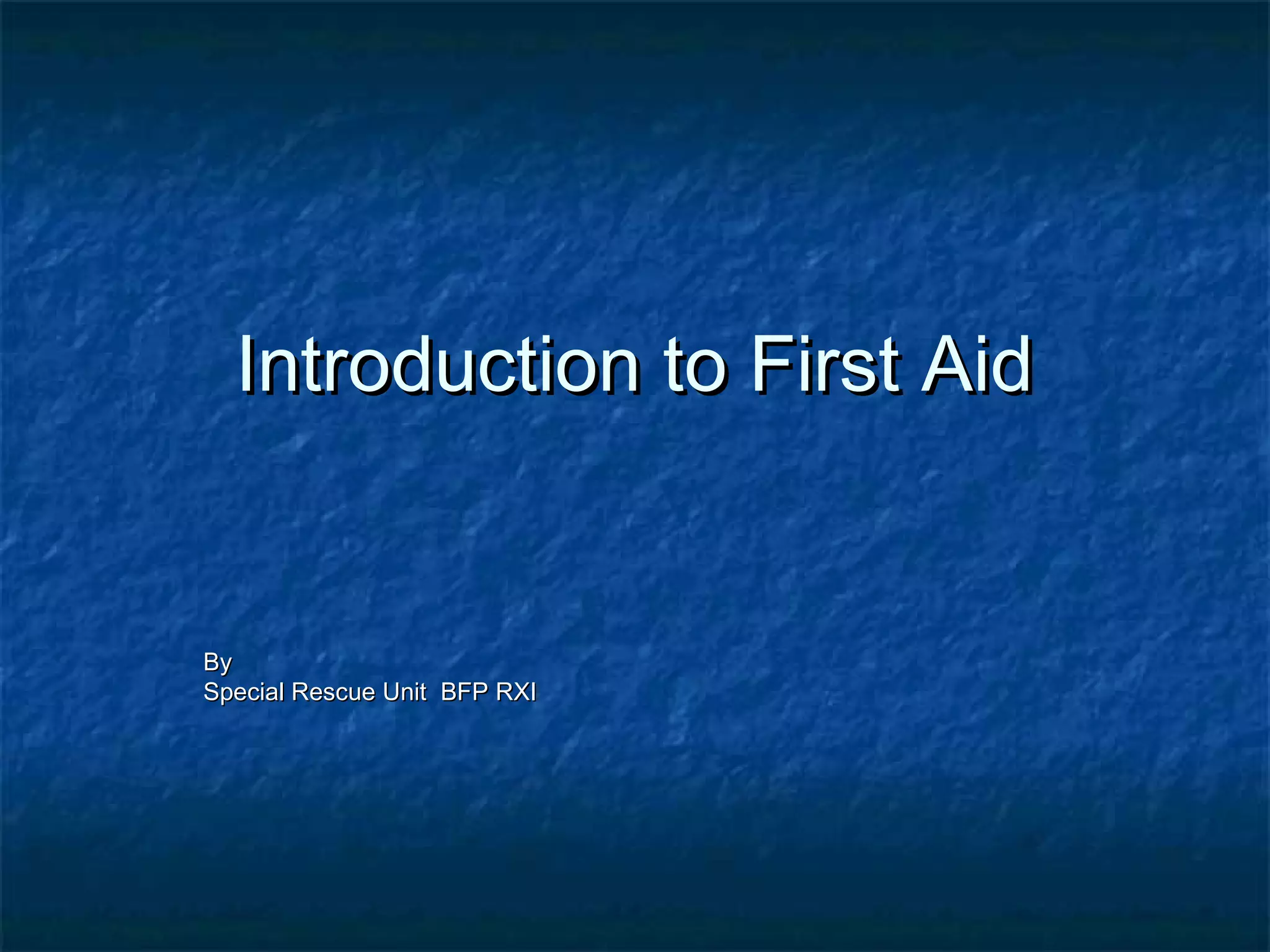 A introduction to first aid | PPT