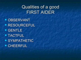 A introduction to first aid | PPT