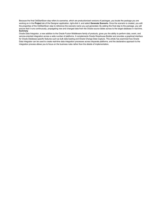 A Introduction To Oracle Data Integrator Docx