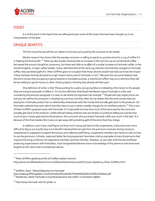 ACORN International Fairtrade Report | PDF