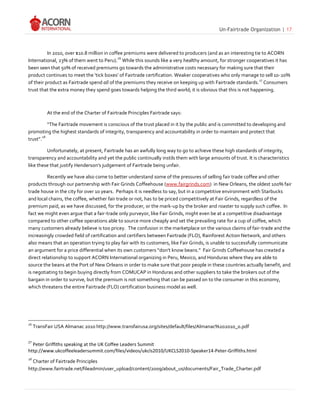 ACORN International Fairtrade Report | PDF