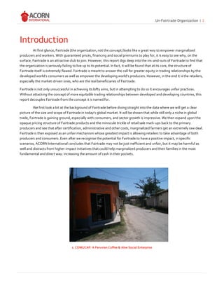 ACORN International Fairtrade Report | PDF