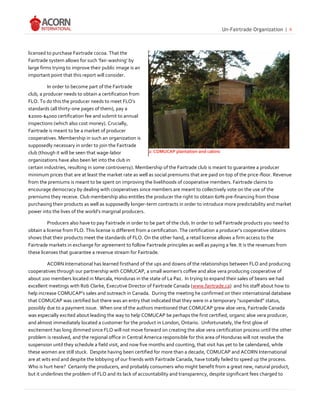 ACORN International Fairtrade Report | PDF