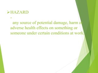 OCCUPATIONAL HEALTH HAZARDS | PPT