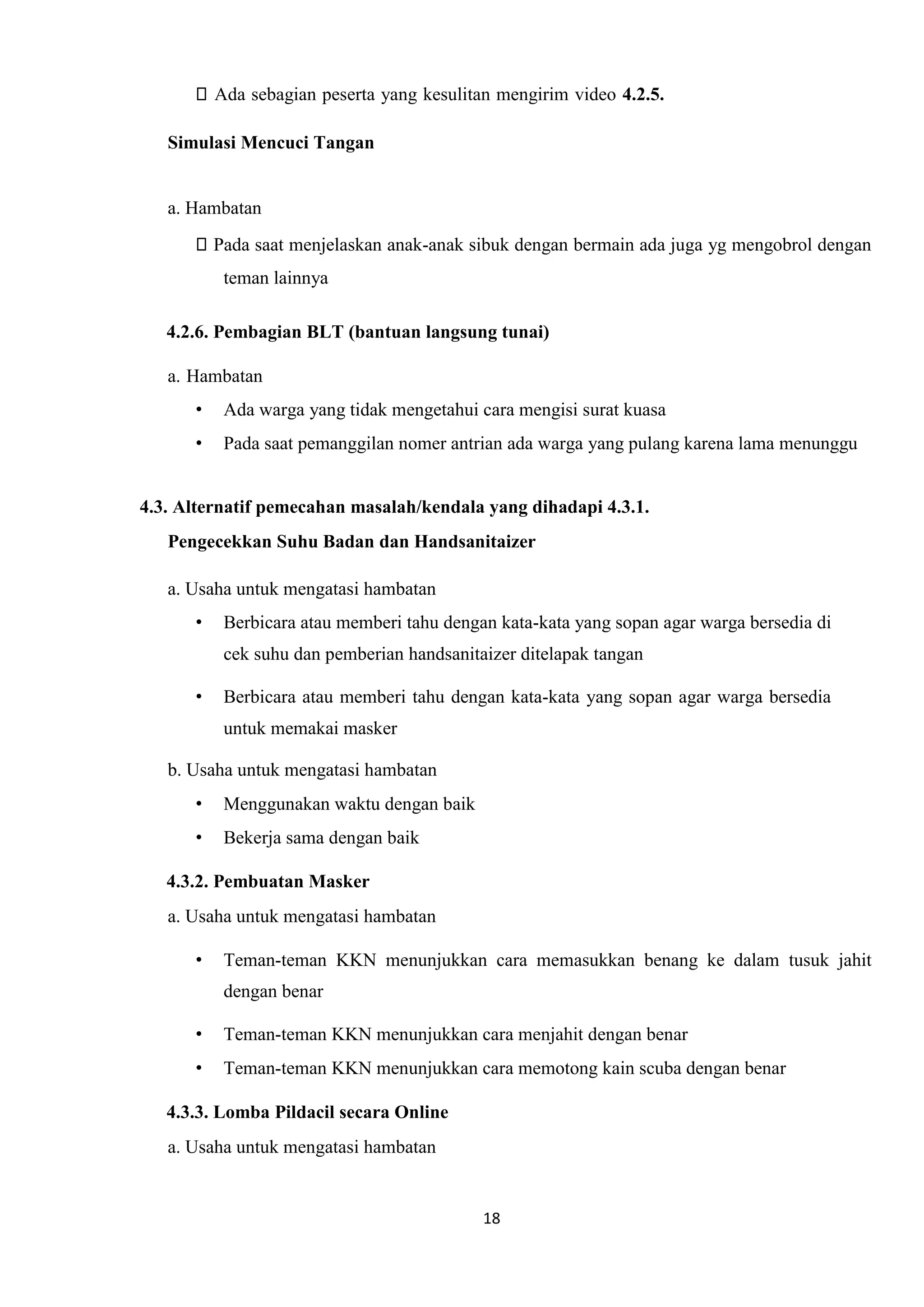 Laporan KKN (Ainun Sa'diyah) | PDF