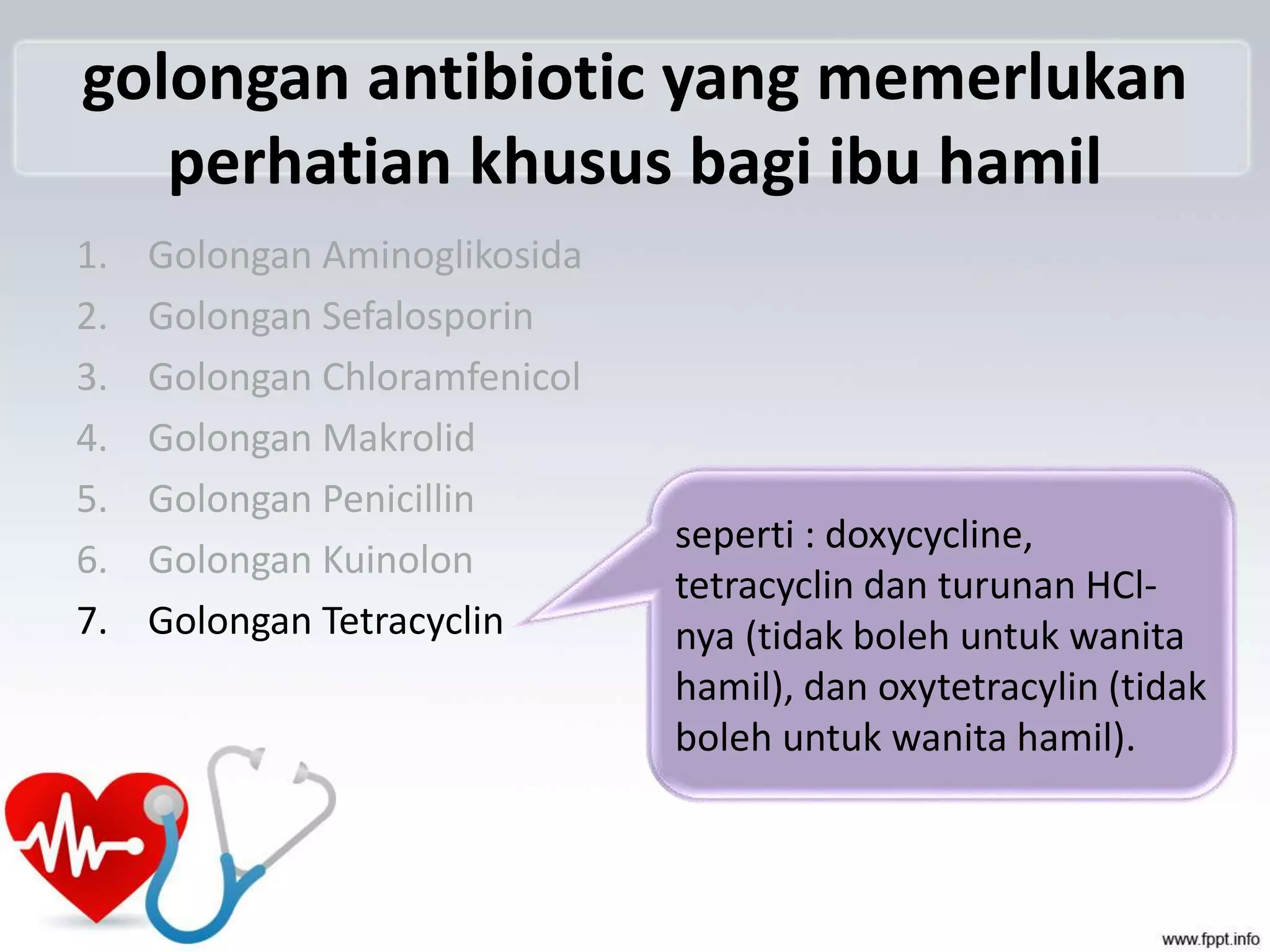 Ainur antibiotik dalam kehamilan | PPTX