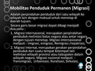 mobilitas penduduk | PPTX