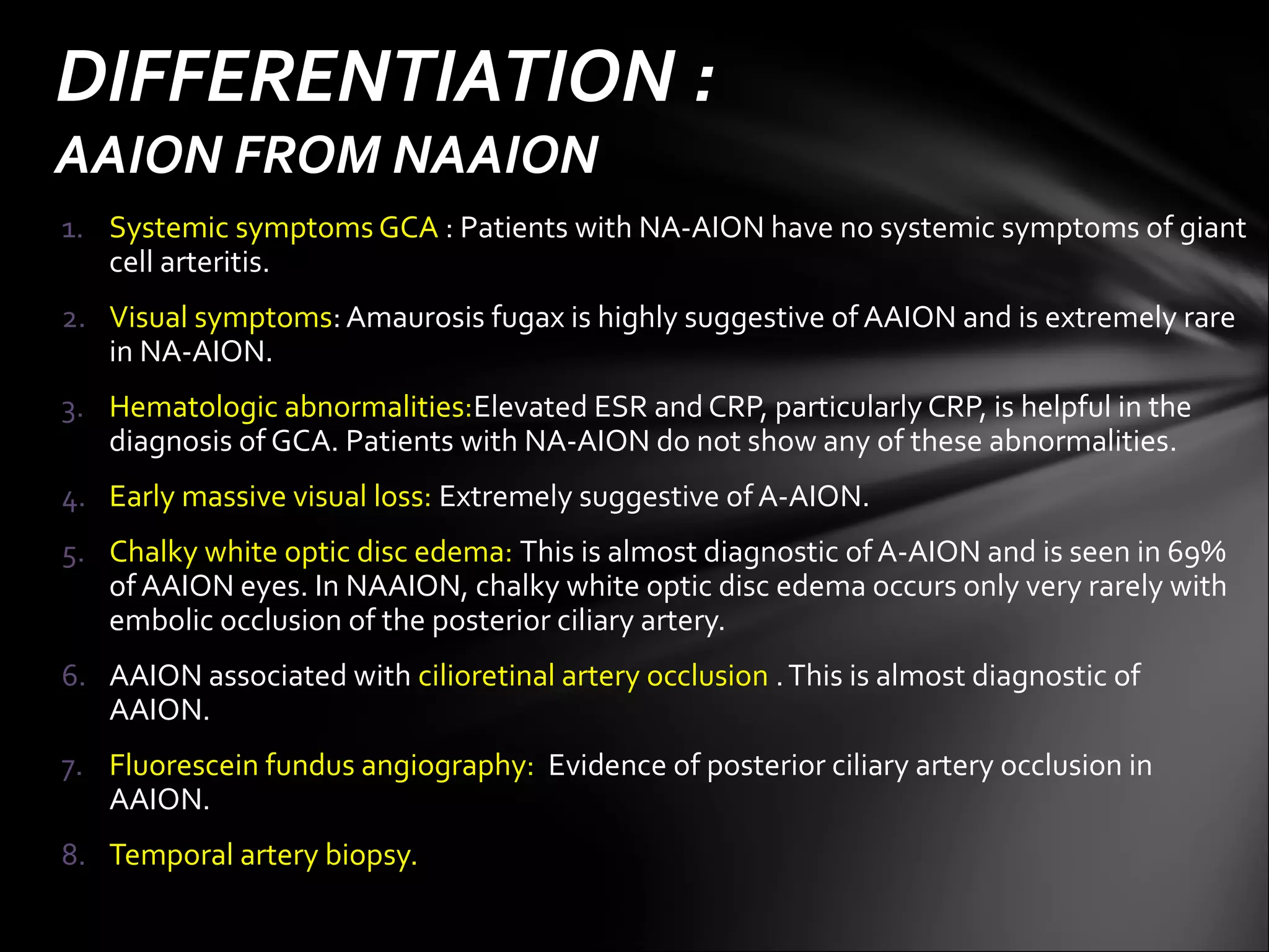 AION Anterior Ischemic Optic Neuropathy | PPT