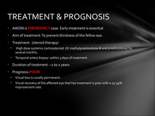 AION Anterior Ischemic Optic Neuropathy | PPT