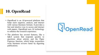 AI open tools for Research.pptx