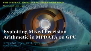 AI optimizing HPC simulations (presentation from 6th EULAG Workshop) | PPT