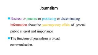 The Sociology of News Production Revisited | PPTX