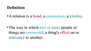 A DETAILED PRESENTATION ON RELATIONS IN SCIENTIFIC RESEACH | PPTX